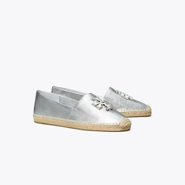 Tory Burch Eleanor Espadrille - Shiny Silver / Silver