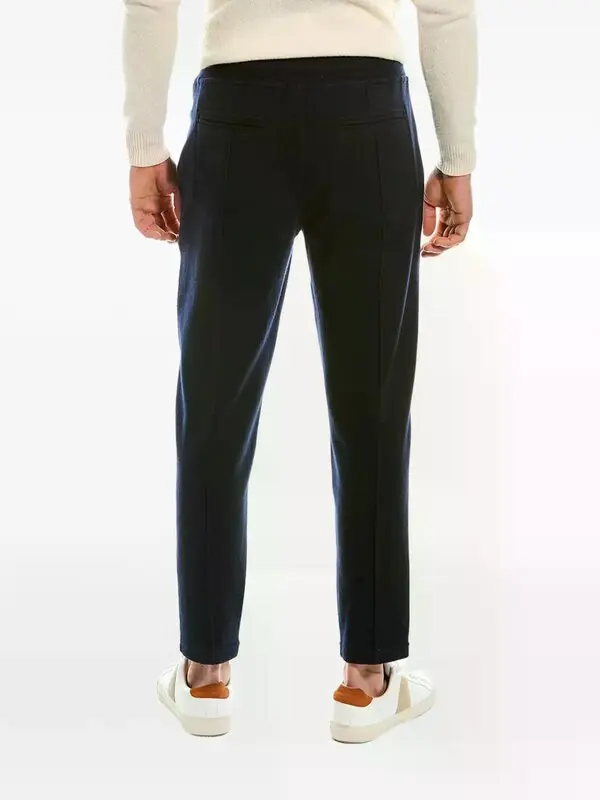 Brunello Cucinelli Cashmere-cotton Blend Drawstring Track Pants - Blue