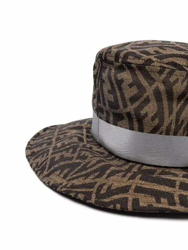 Fendi Ff Vertigo-motif Hat - Brown