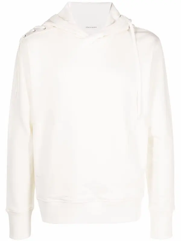 CRAIG GREEN Cotton Lace-up Detail Hoodie