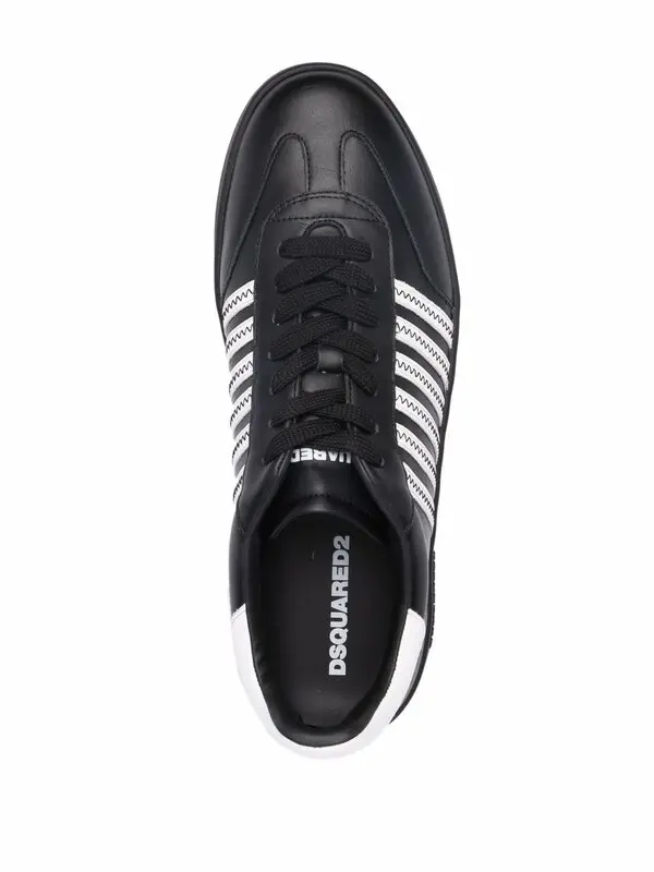 Dsquared2 Side-stripe Detail Low-top Sneakers - Black