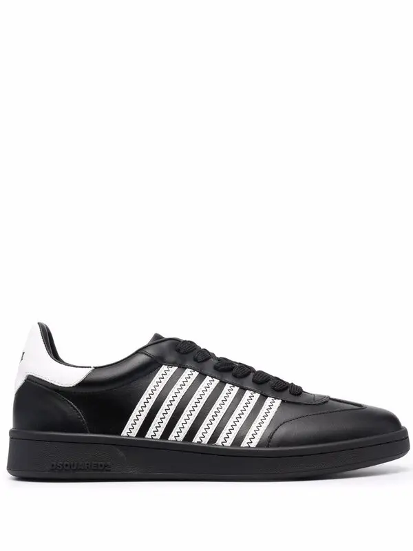 Dsquared2 Side-stripe Detail Low-top Sneakers - Black