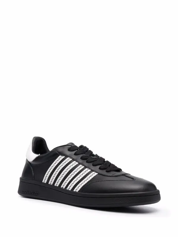 Dsquared2 Side-stripe Detail Low-top Sneakers - Black