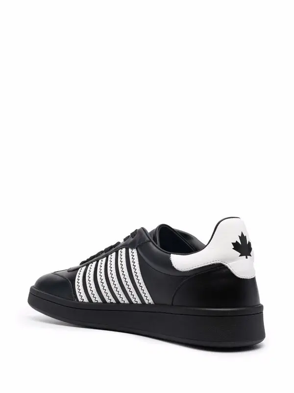 Dsquared2 Side-stripe Detail Low-top Sneakers - Black