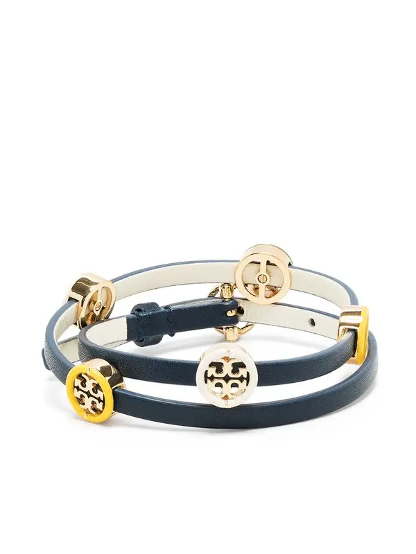 Tory Burch Miller Double-Wrap Bracelet - Blue | Editorialist