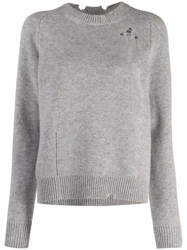 MAISON MARGIELA Distressed Side-slit Jumper - Grey