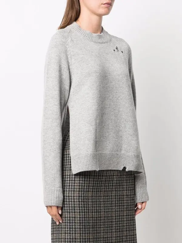 MAISON MARGIELA Distressed Side-slit Jumper - Grey
