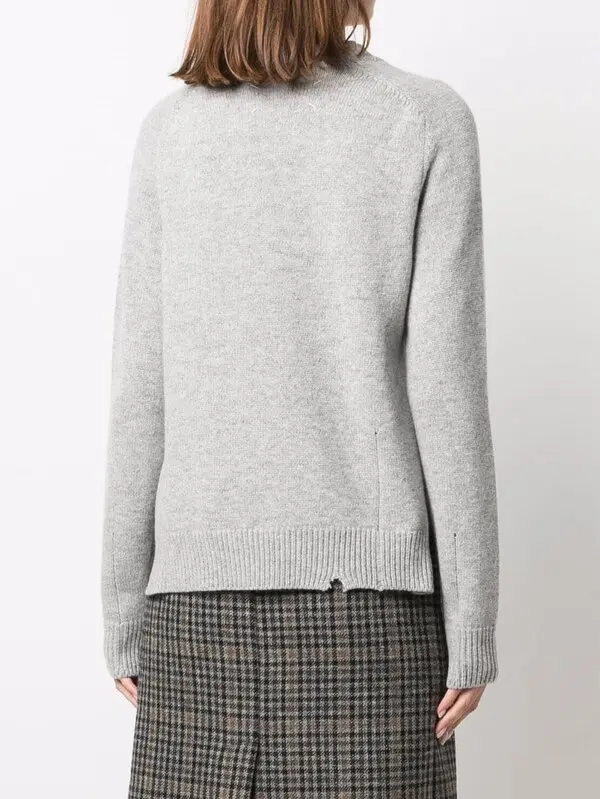 MAISON MARGIELA Distressed Side-slit Jumper - Grey
