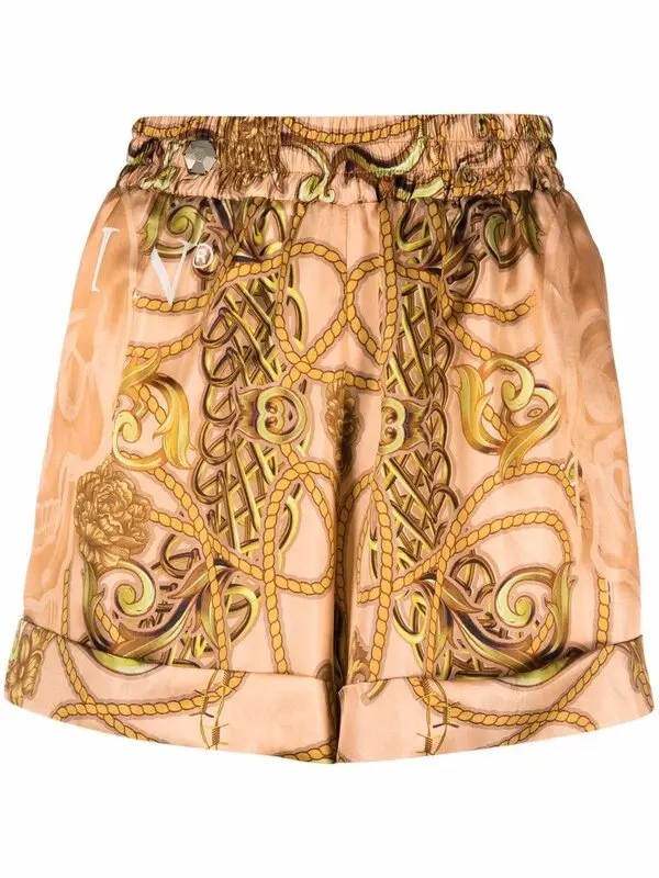 Philipp Plein Baroque Print Shorts