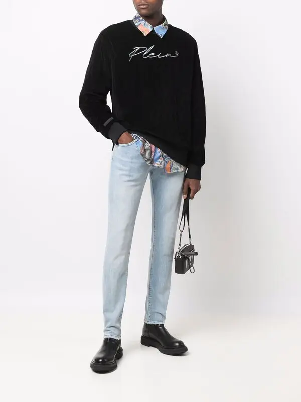 Philipp Plein Logo-plaque Skinny Jeans - Blue