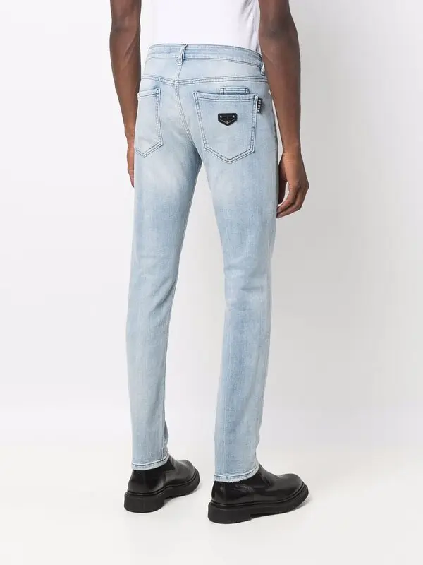 Philipp Plein Logo-plaque Skinny Jeans - Blue