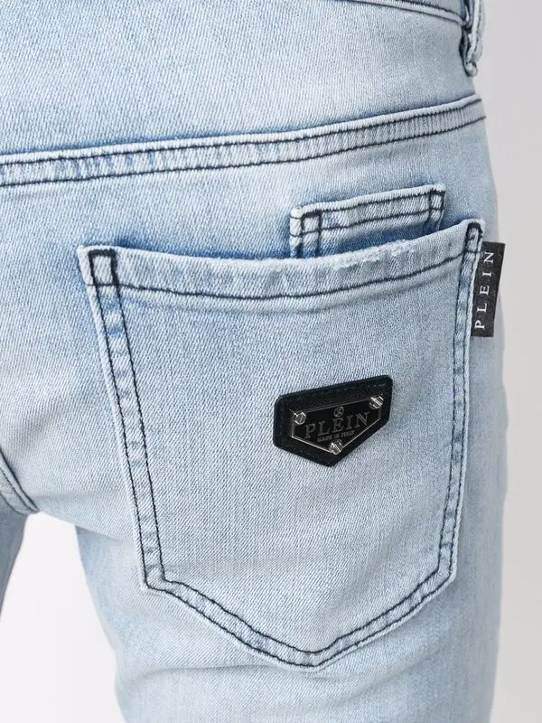 Philipp Plein Logo-plaque Skinny Jeans - Blue