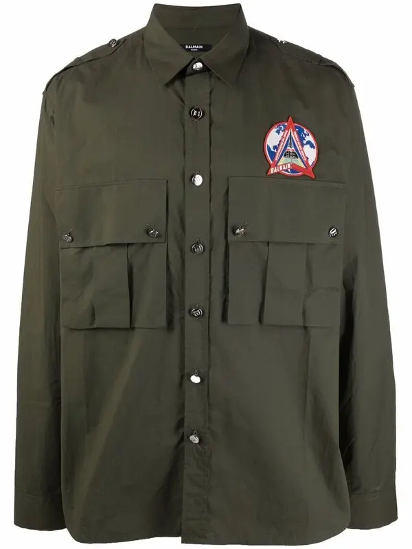Balmain Patch-detail Long-sleeve Shirt