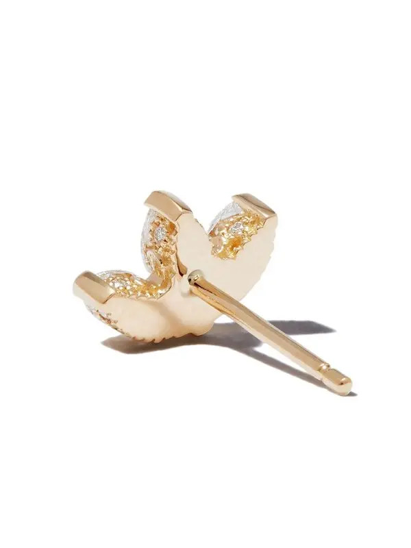 MARIA TASH 18kt Yellow Diamond Lotus Stud Earring