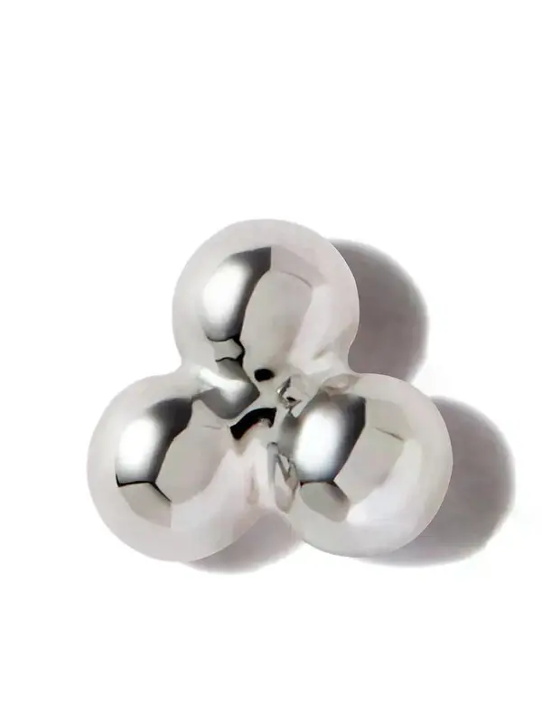 MARIA TASH 18kt White Three Ball Trinity Stud Earring - Silver