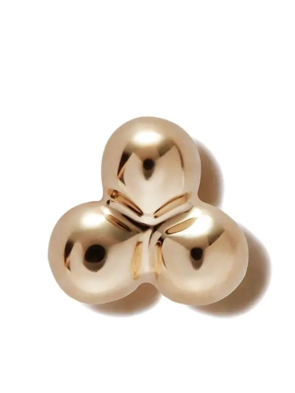 MARIA TASH 14kt Yellow Three Ball Stud Earring