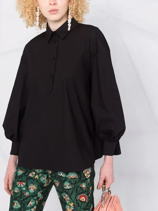 La DoubleJ Poet Cotton Shirt - Black