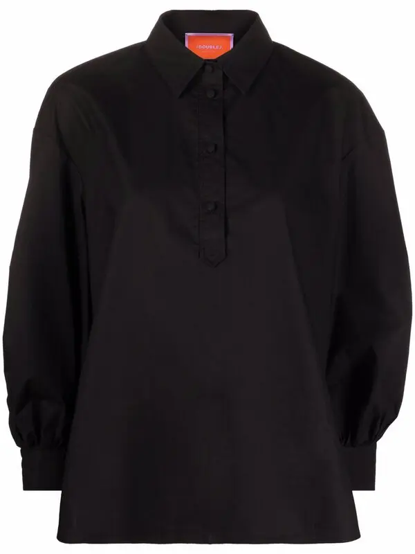 La DoubleJ Poet Cotton Shirt - Black