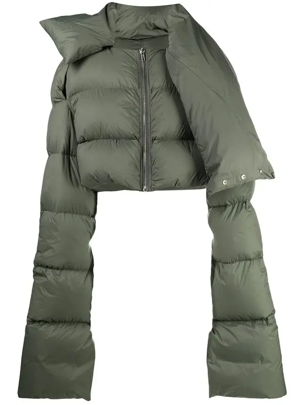 Rick Owens Babel Mountain Cropped Jacket - Green | Editorialist