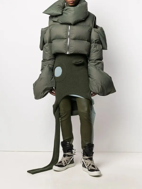 Rick Owens Babel Mountain Cropped Jacket - Green | Editorialist