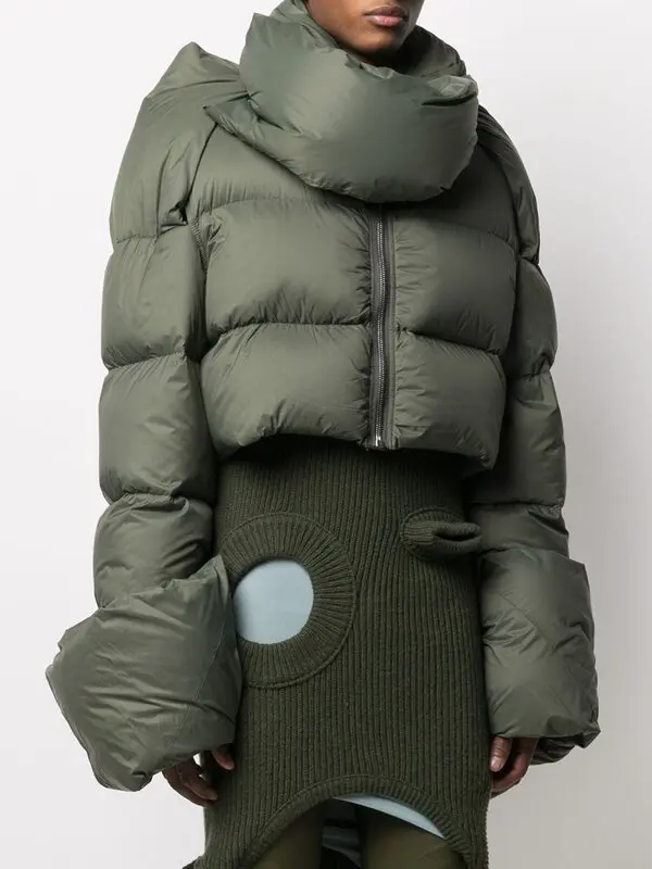 Rick Owens Babel Mountain Cropped Jacket - Green | Editorialist