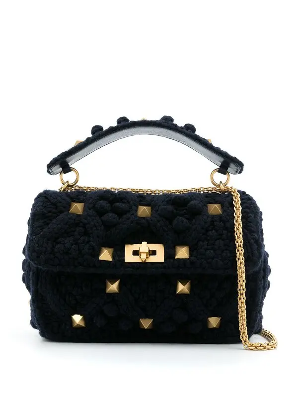 Valentino Garavani Rockstud Knitted Tote Bag