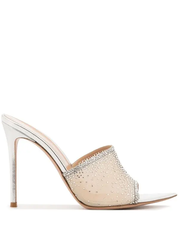GIANVITO ROSSI Crystal-embellished Mules