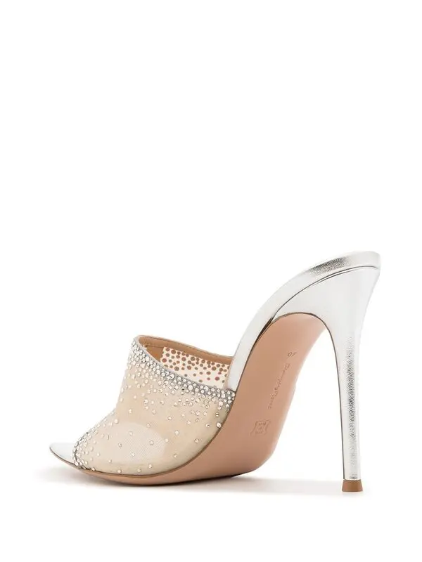 GIANVITO ROSSI Crystal-embellished Mules