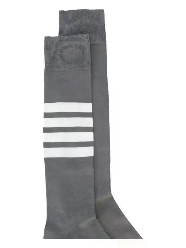 Thom Browne 4-bar Striped Socks - Grey