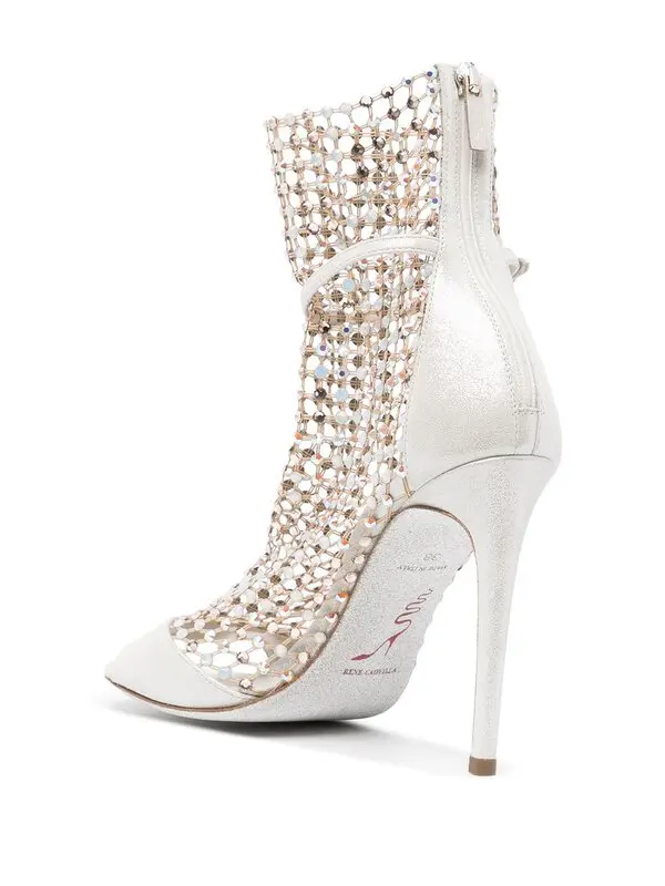Rene Caovilla Bead-embellished Ankle Boots