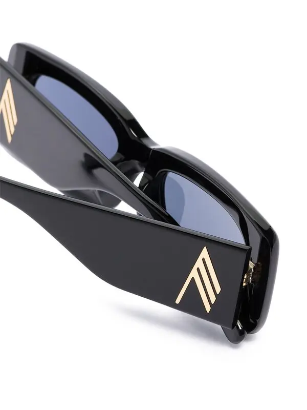 Attico X Linda Farrow Mini Marfa Rectangle Sunglasses - Black