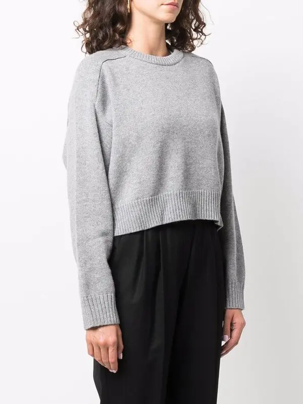 Loulou De Saison Ribbed-trim Cropped Jumper