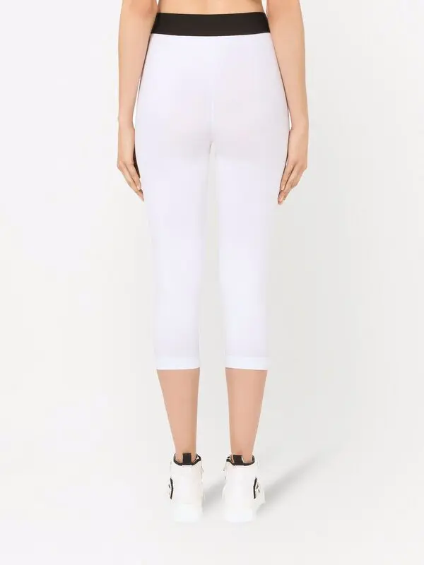 Dolce & Gabbana Logo-waistband Crop Leggings