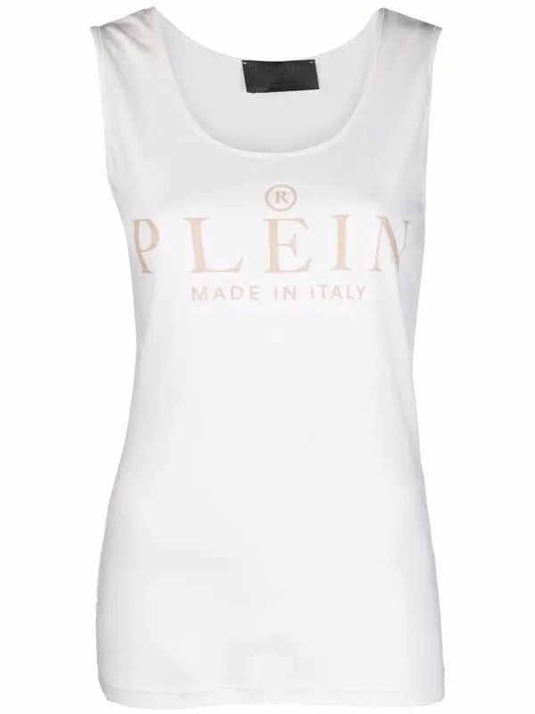Philipp Plein Logo-print Tank Top - Neutrals