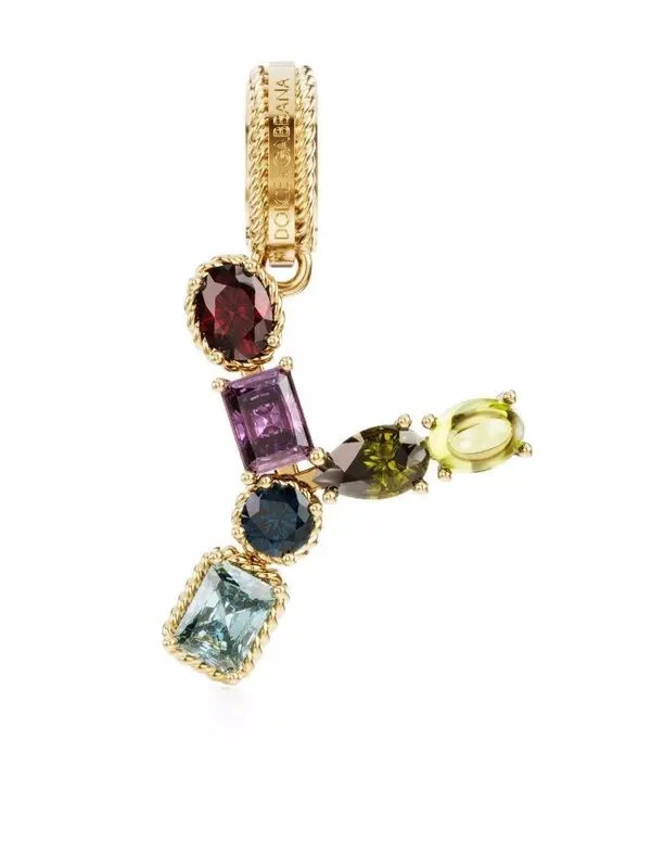 Dolce & Gabbana 18kt Yellow Gemstone Y-neck Pendant - Gold