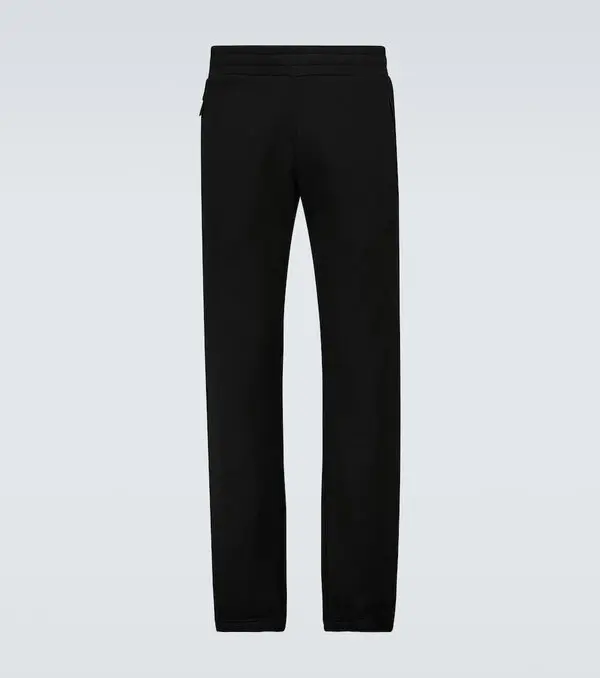 Moncler Brushed Cotton Fleece Sweatpants - Black
