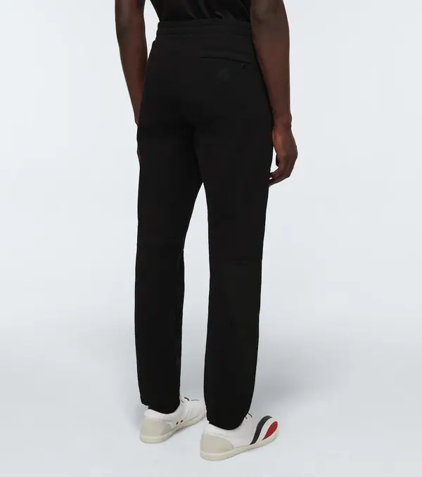Moncler Brushed Cotton Fleece Sweatpants - Black