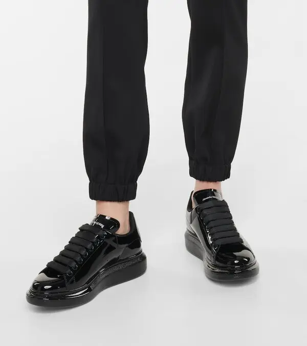 Alexander McQueen Oversized Patent Leather Sneakers