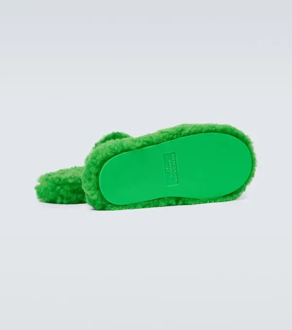Bottega Veneta Resort Teddy Shearling Slides