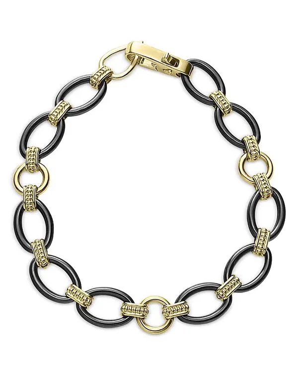 Lagos Meridian Link Bracelet - Gold/black