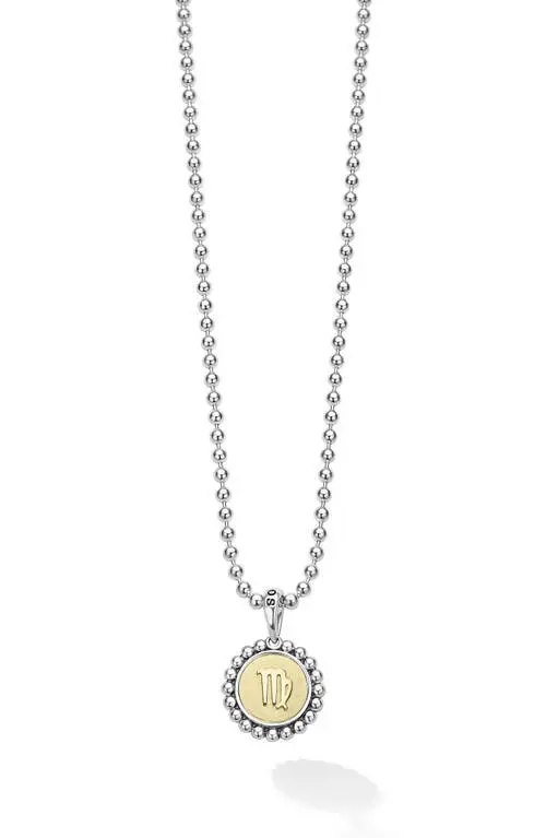 Lagos Signature Caviar Zodiac Pendant Necklace - Virgo Two-tone