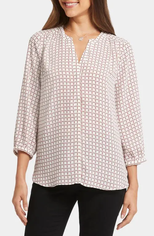 NYDJ Pintuck Blouse - Graceful Geo