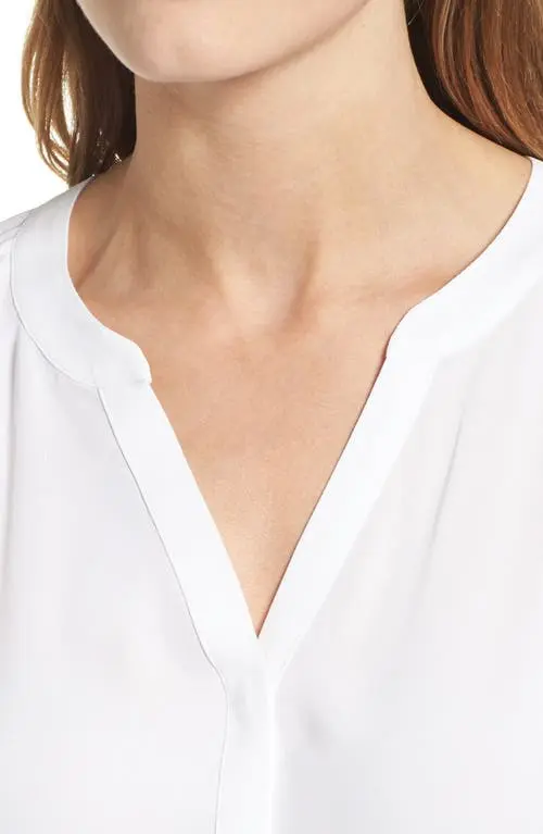 NYDJ Pintuck Blouse - Optic White