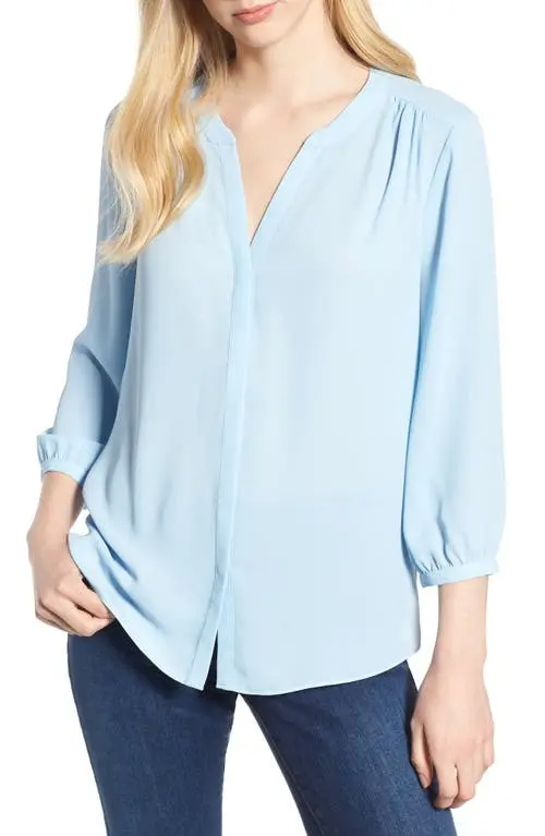NYDJ Pintuck Blouse - Tranquility