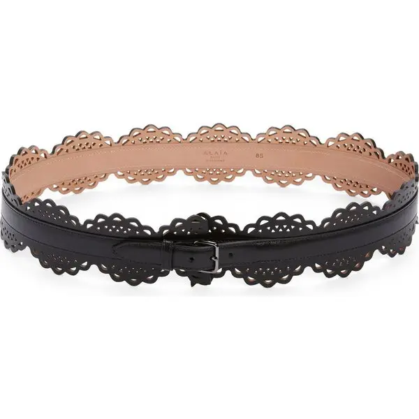 Alaïa Vienne Corset Leather Belt - Noir
