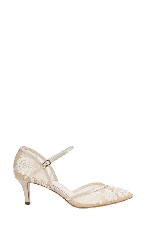 BELLA BELLE Candice Embroidered Pumps - Nude