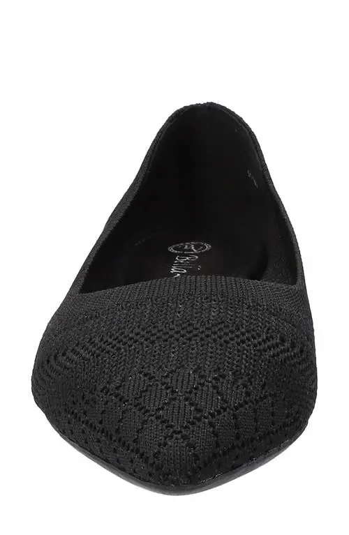 BELLA VITA Mireya Knit Flat - Black Knit