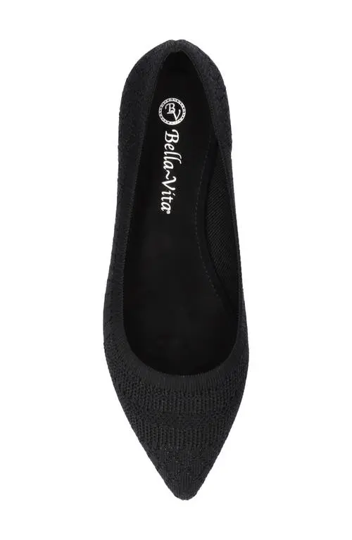 BELLA VITA Mireya Knit Flat - Black Knit