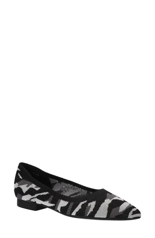 BELLA VITA Mireya Knit Flat - Black/grey Camo Knit