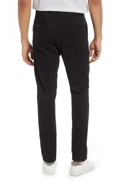 Nordstrom Trim Straight Leg Stretch Flat Front Chino Trousers